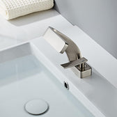 Solna - Waterfall Single Lever Brass Bathroom Sink Faucet