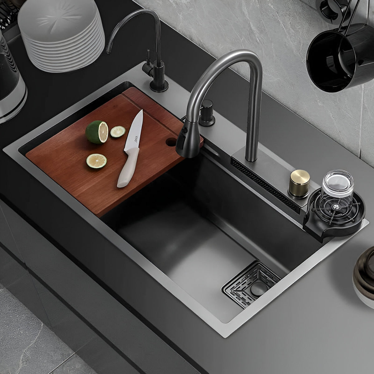 Workstation Waterfall Kitchen Sink | Paragon Faucets