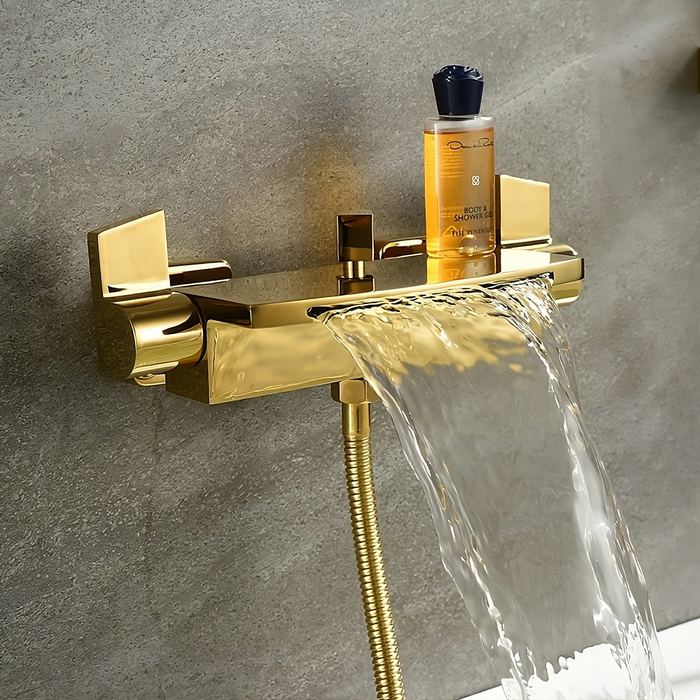Westhafen - Modern Waterfall Shower Bathtub Wall Mounted Faucet Kit