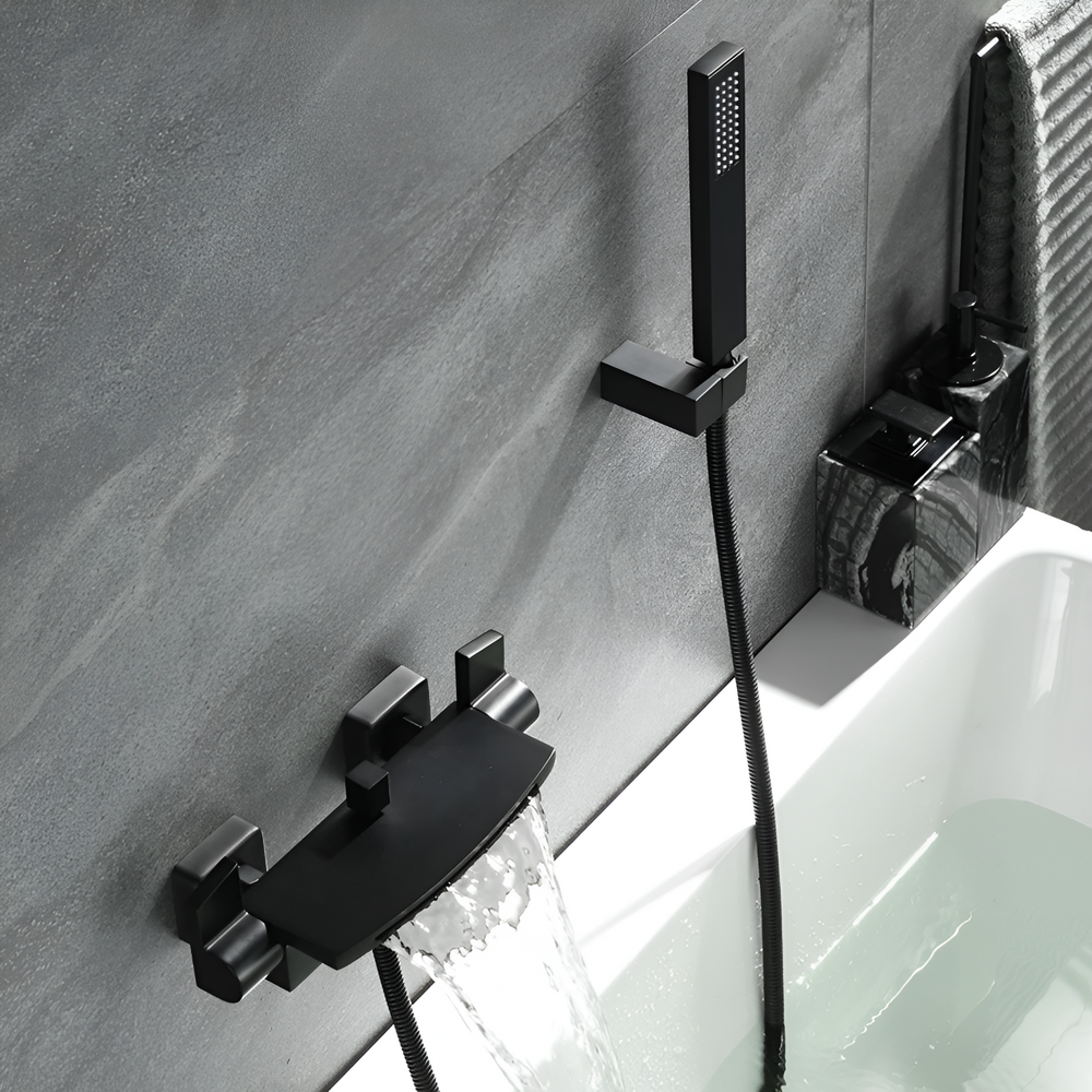Westhafen - Modern Waterfall Shower Bathtub Wall Mounted Faucet Kit