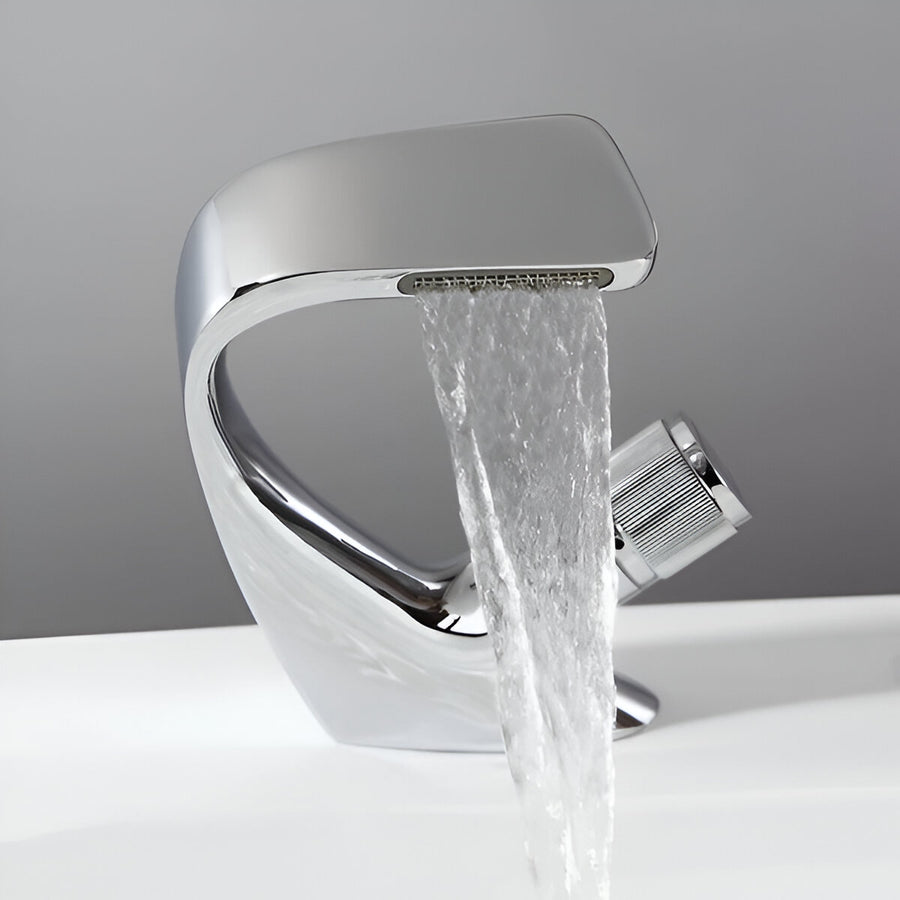 Bodo - Modern Waterfall Basin Bathroom Sink Faucet Single Handle Singl